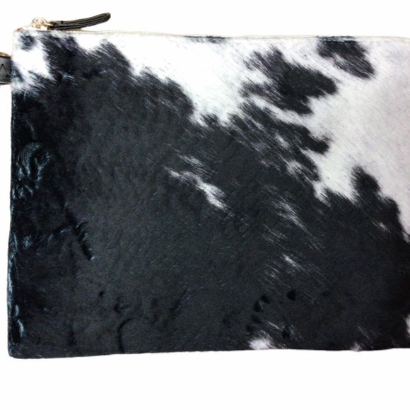 Bags | New Cow Print Large Wristlet Pouch | Poshmark